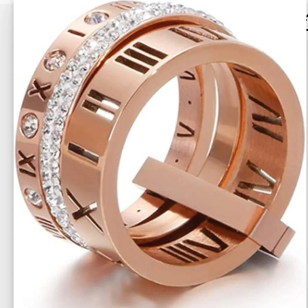 Jewelry | Jaline Stainless Zirconia Roman Numeral Ring | Poshmark